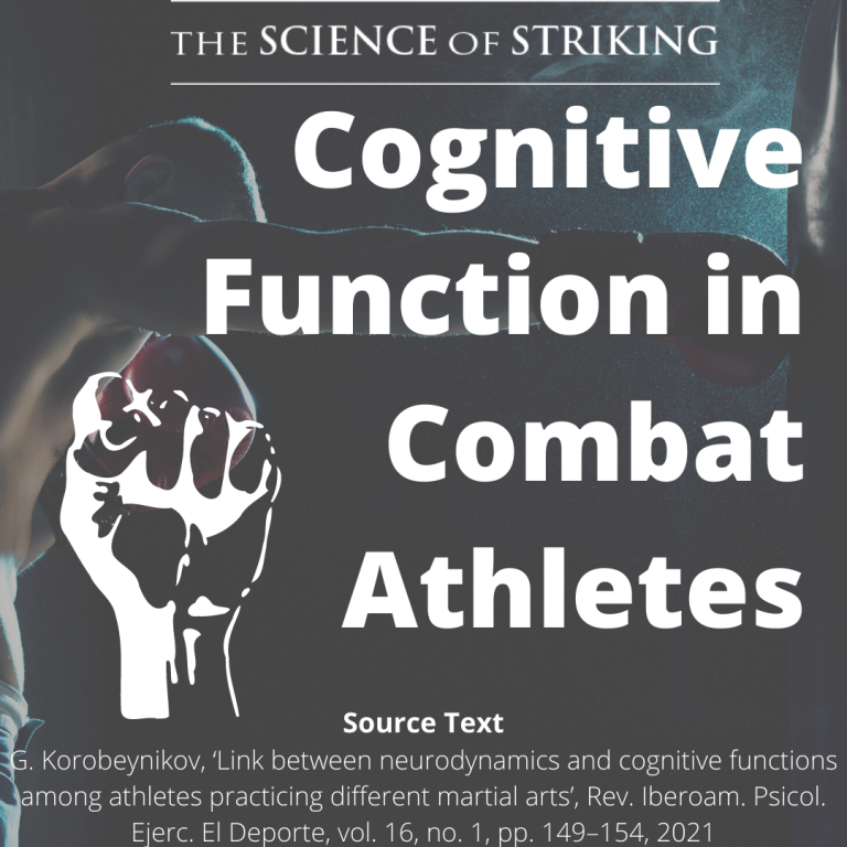 BRIEF REVIEW: COGNITIVE FUNCTION IN DIFFERENT COMBAT SPORTS ATHLETES ...