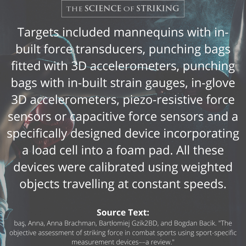 BRIEF REVIEW: METHODS OF MEASURING PUNCHING POWER - The Science Of Striking
