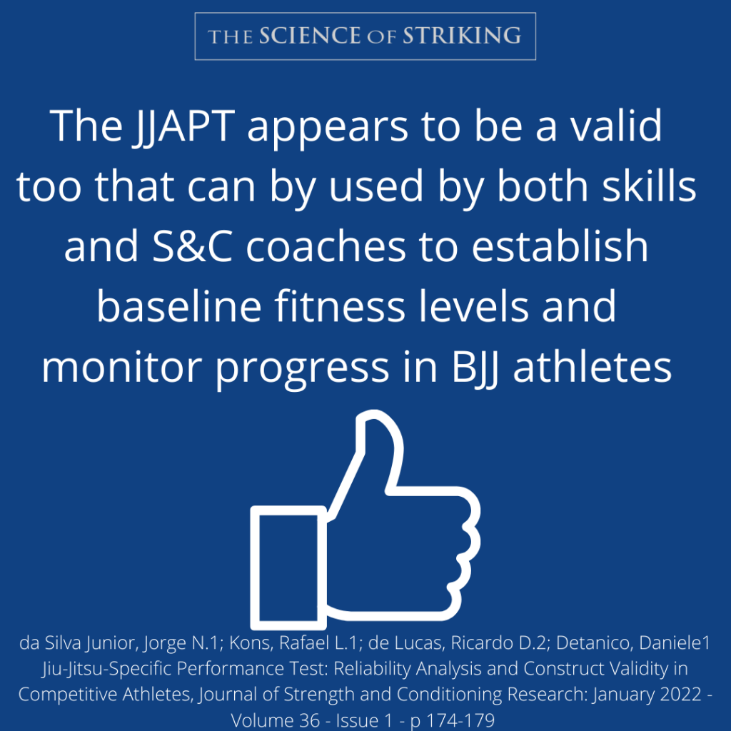 BRIEF REVIEW: VALIDITY AND RELIABILITY OF THE JIU JITSU ANAEROBIC ...
